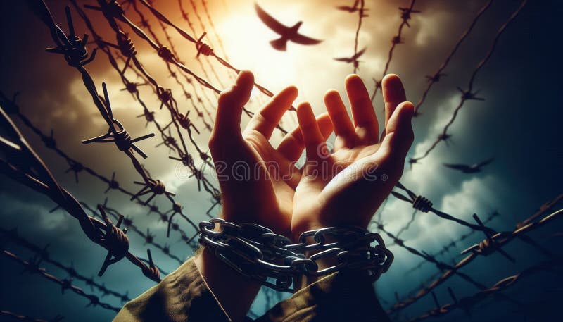 Dream of freedom stock illustration. Illustration of person - 332095571