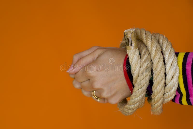 Captive woman 1 stock photo. Image of captive, hand, girl - 2543102