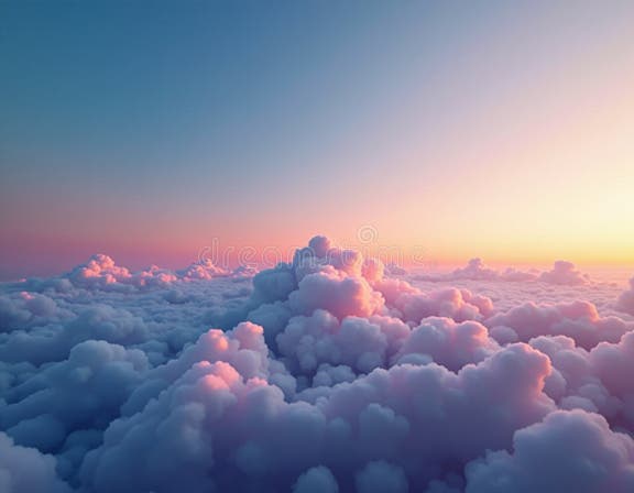 Stunning Sky Gradient with Dramatic Cloud Formations - No 122, AI Generated Stock Illustration ...