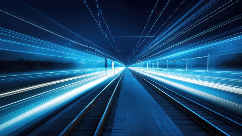 Capture blue light streaks stock illustration. Illustration of energy ...