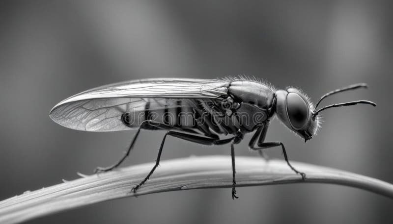 Capture a Detailed Macro Image of a Firefly Resting on a Blade of Grass ...