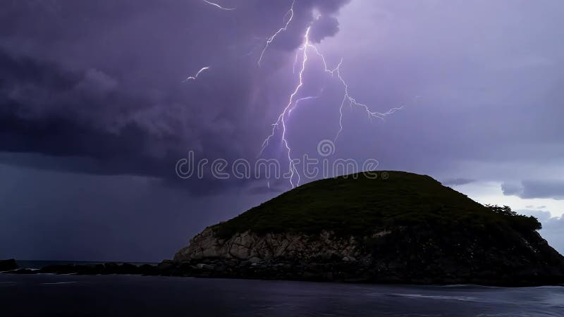 Capture the Dramatic Moment of Lightning Strikes Repeatedly Hitting the ...