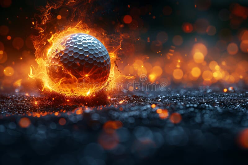 Visualizing the Powerful Energy of Sports with a Fiery Golf Ball ...