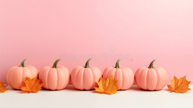 Fall Background Orange Pumpkins Fall Leaves Light Surface, Thanksgiving ...