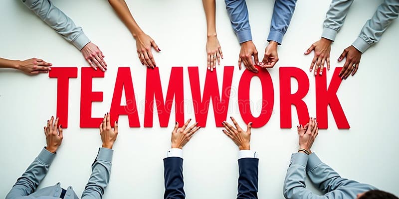 Teamwork United: Diverse Hands Creating a Strong Foundation Stock ...