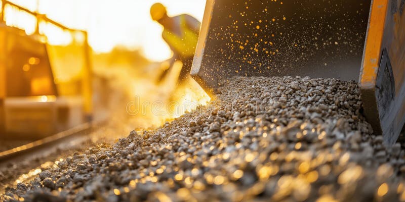 Concrete Being Mixed. Construction Site in Action Stock Illustration ...