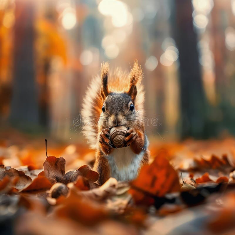 Download High Resolution Image of a Cute Squirrel Holding an Acorn, the ...