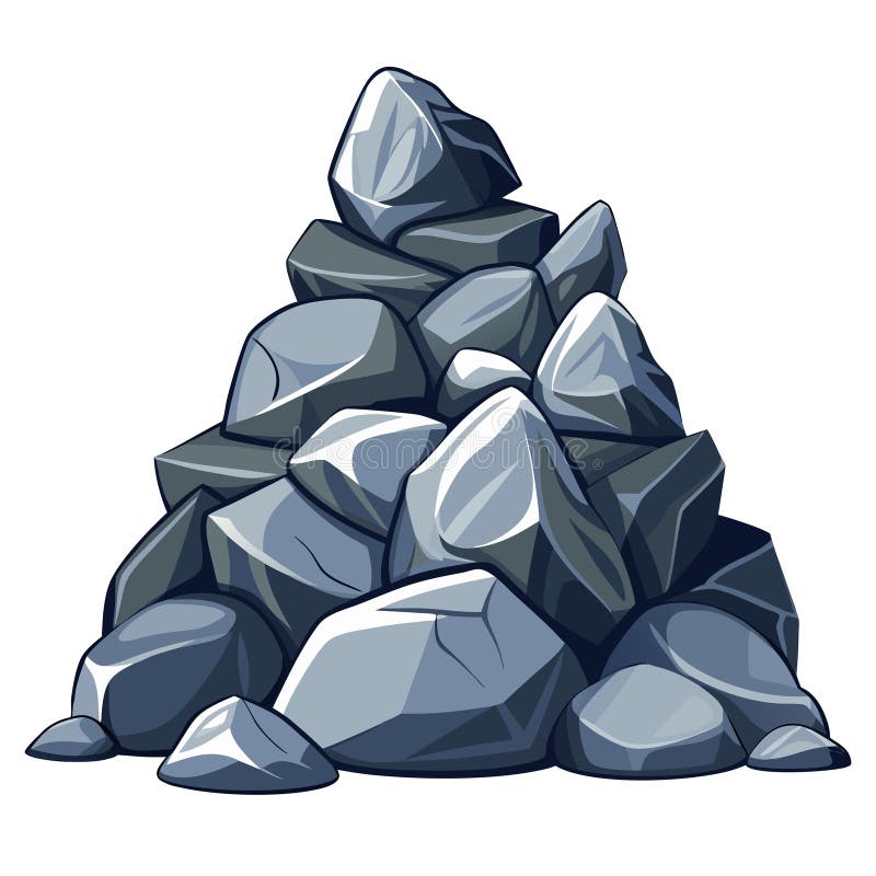 Stylized Pile of Rock Vector – Perfect for Nature and Adventure Themes ...