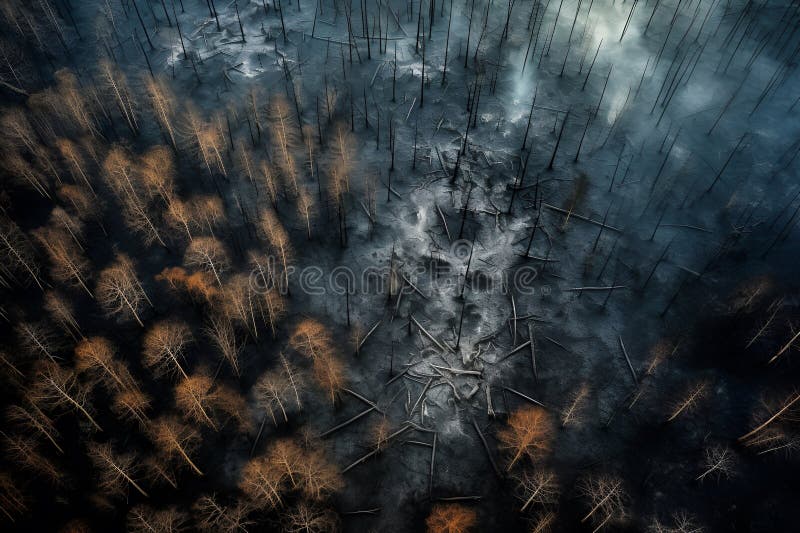 Beauty of Scorched Trees and the Contrast between Darkness and Light ...