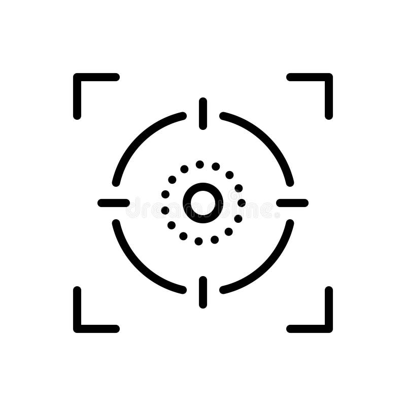 Black Line Icon for Capture, Screen and Digital Stock Illustration ...