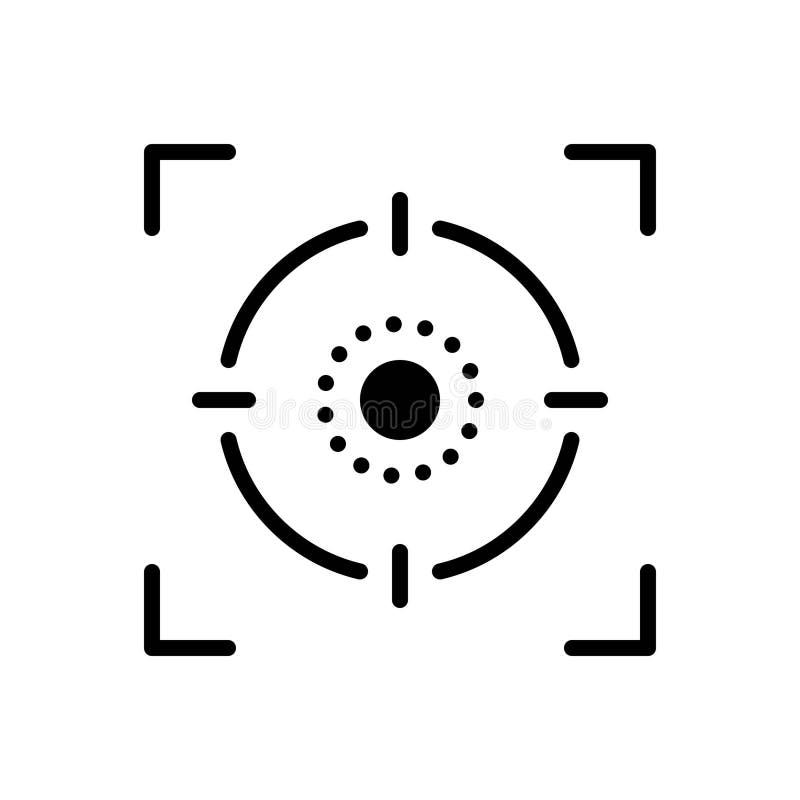 Black Solid Icon for Capture, Screen and Digital Stock Illustration ...