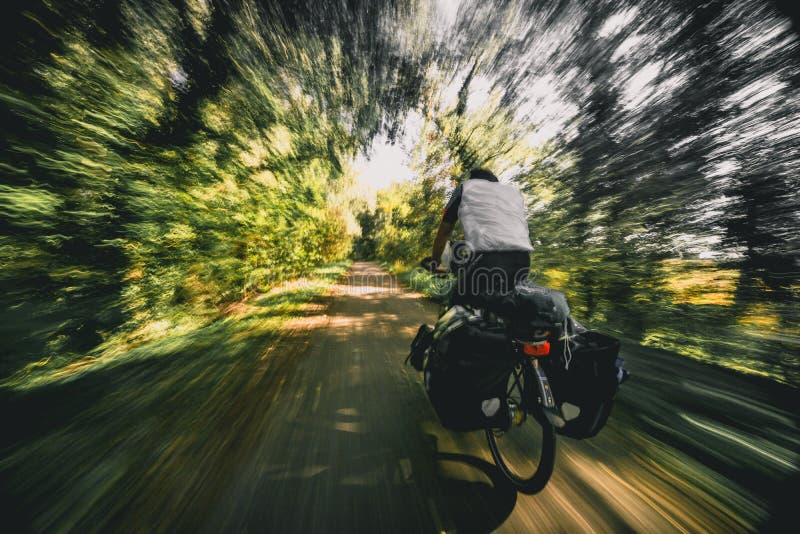 Bicyclist in motion stock photo. Image of blurry, bicyclist - 111027878
