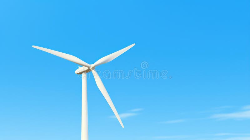 Capture a Modern Wind Turbine in a Minimalist Style at a Dramatic Angle ...