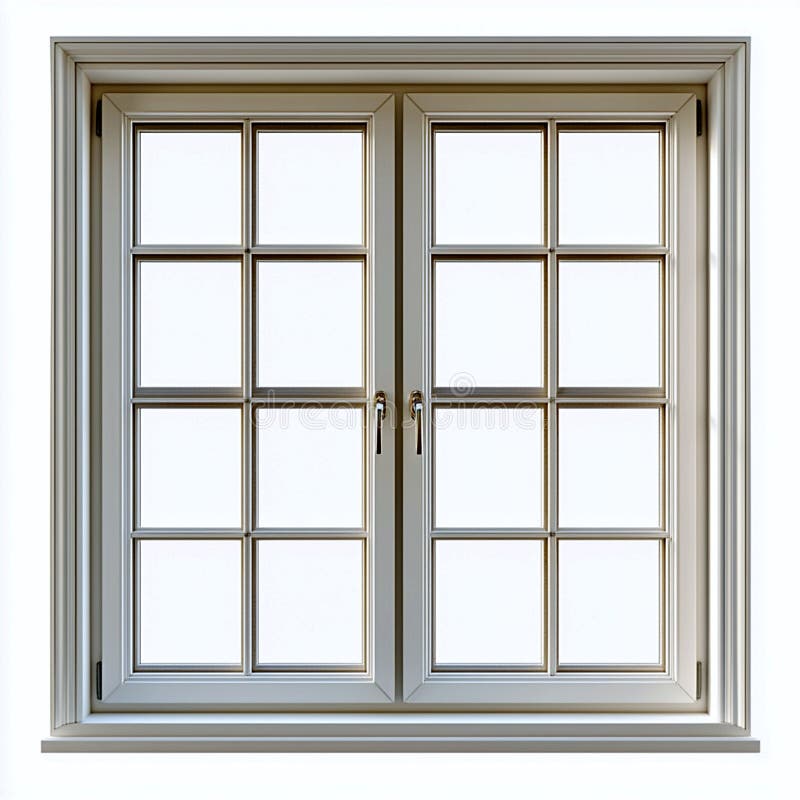 Capture of a Modern Window Frame Design with Glass Panes for Interior ...