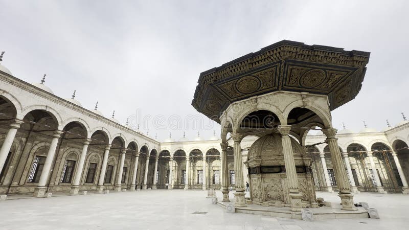 Cairo, Egypt January 21, 2024: Mohammed Ali Sahn Mosque the Alabaster ...