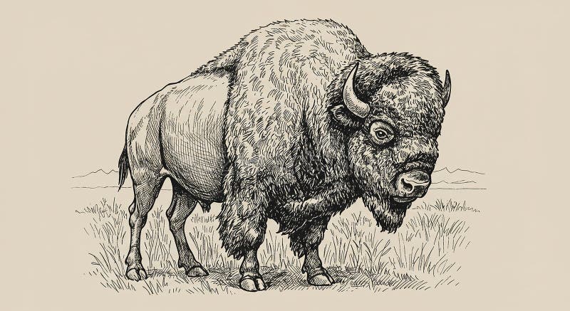 Robust Bison on Wind-Swept Prairie – Wild Heritage Captured in Detail ...