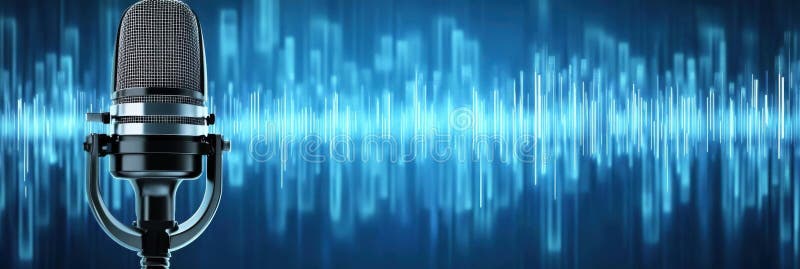 Capture Sound with Microphone and Audio Wave, a Voice Theme, Sound ...