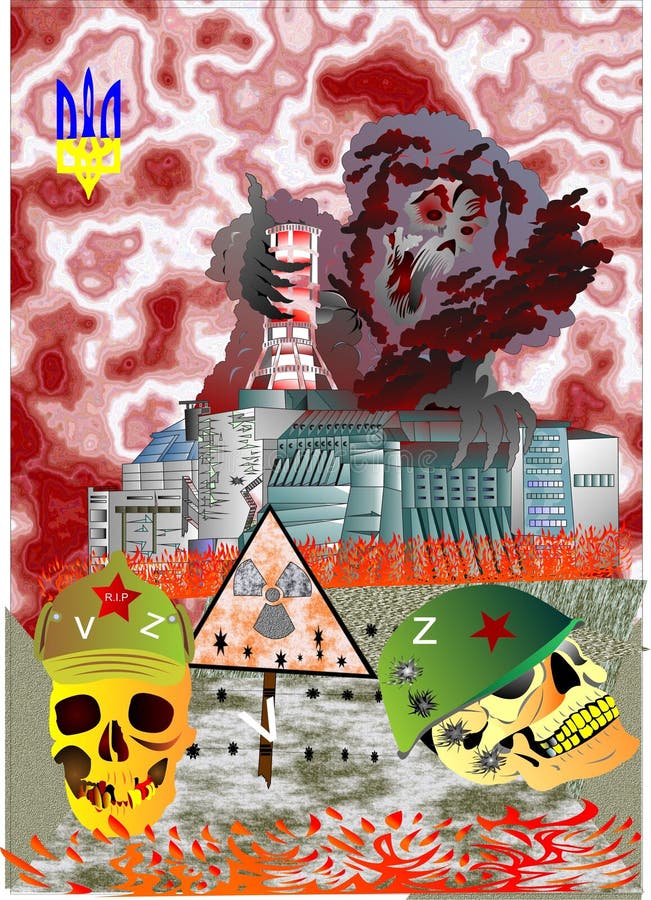 Capture of the Chernobyl Nuclear Power Plant No. 4 Stock Vector ...