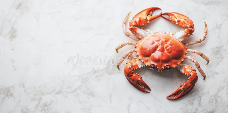Capture Still Life with a Fresh Crab on Marble Background, Seafood ...