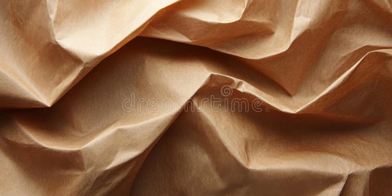 Capture the Texture, Crumpled Brown Paper, Folds on Soft Backdrop and ...