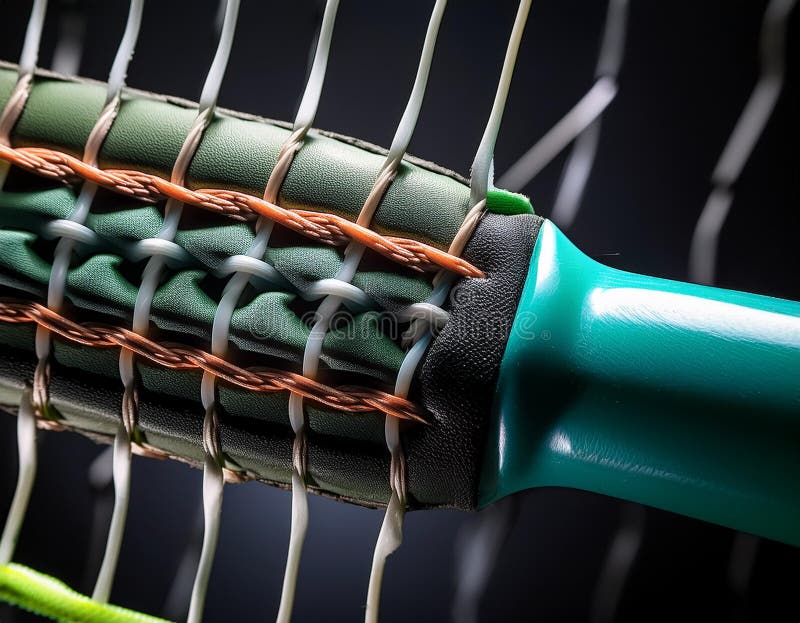 Capture the Threading on the Grip Handle of a Tennis Racket Stock ...