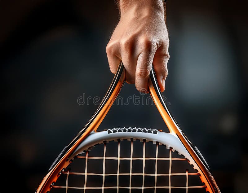 Capture the Threading on the Grip Handle of a Tennis Racket Stock ...