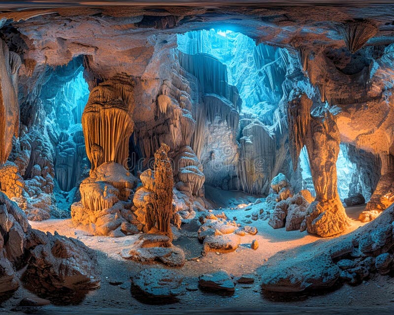 Capture the Thrill of Cave Exploration with a Wideangle Shot Showcasing ...