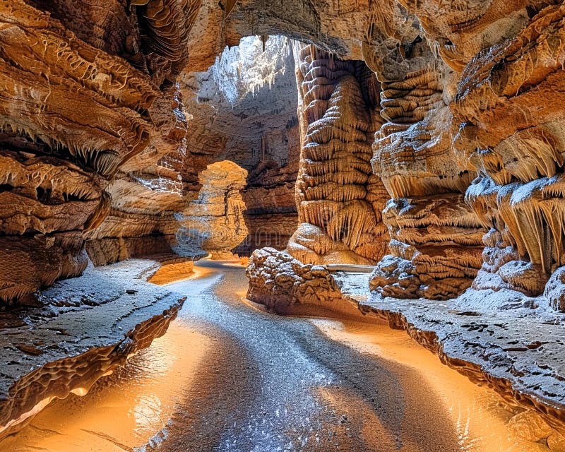 Capture the Thrill of Cave Exploration with a Wideangle Shot Showcasing ...