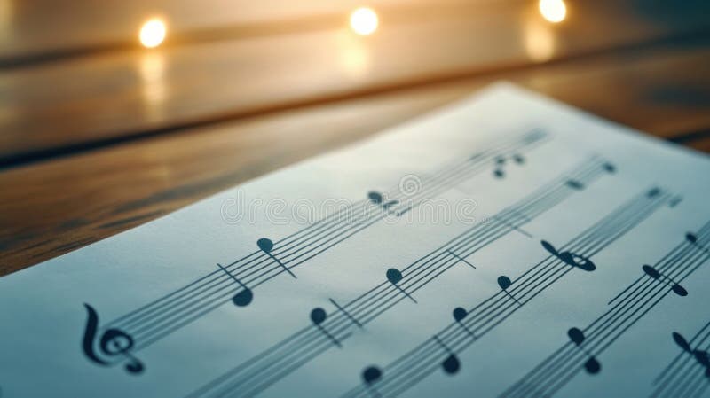 Capture the Timeless Beauty of Sheet Music on Paper, Harmony Flowing ...