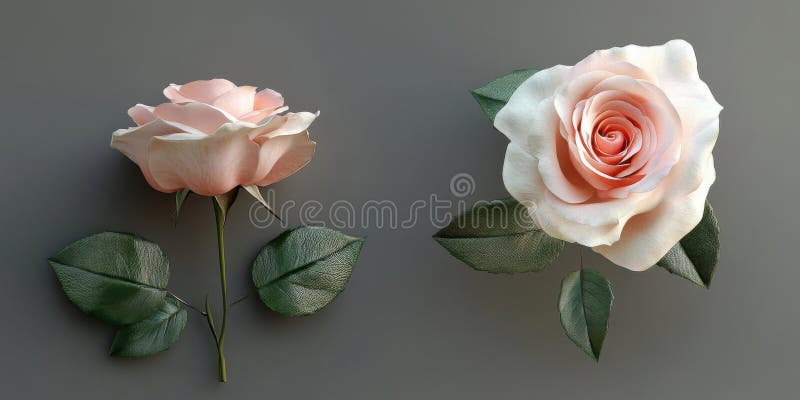 Capture Two Roses in Studio Shot for a Elegant Display with Floral ...