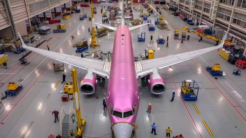 Aerial Perspective Captures a Wide-body Aircraft Undergoing Final ...