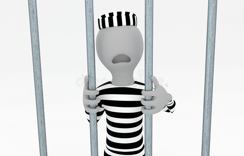 Cartoon Prisoner Behind Bars Stock Illustrations – 295 Cartoon Prisoner ...