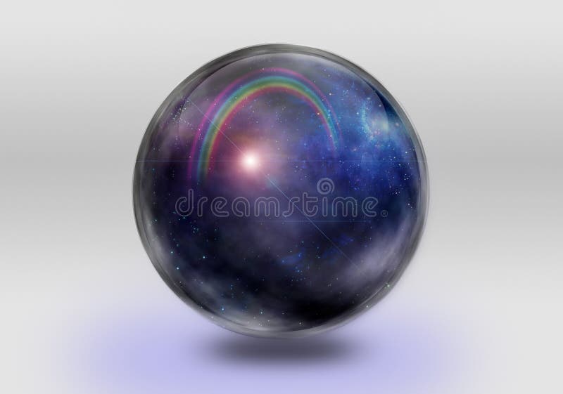Captured space and rainbow stock illustration. Illustration of ...