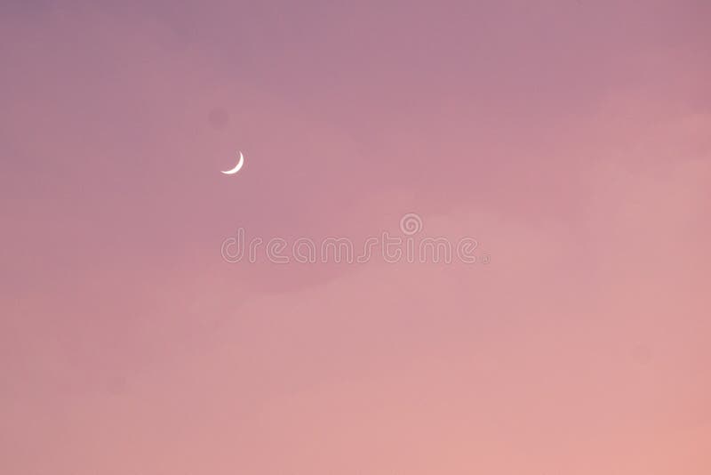 Captured Sunset and Moon Rise at the Same Time Stock Image - Image of ...