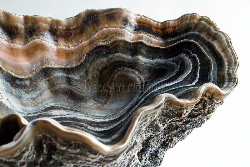 Giant Shell, Closeup, MultiLayered Pattern, Iridescent Surface ...