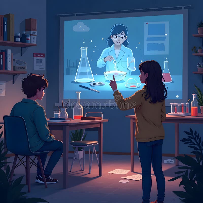 Capturing the Alchemy: a Modern Illustration of a Teacher Streaming a ...