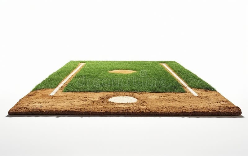Capturing Baseball Bases Against White Stock Illustration ...