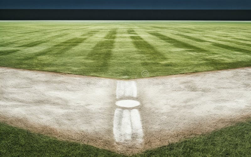 Capturing Baseball Field Chalk Against White Stock Photo - Image of ...