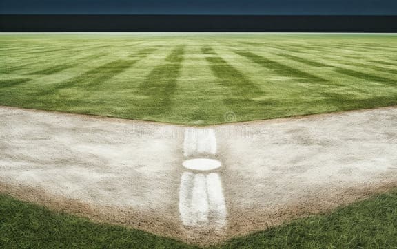 Capturing Baseball Field Chalk Against White Stock Photo - Image of ...