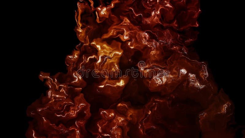 Capturing the Beauty of Abstract Bronze Paint on Black Stock Video ...