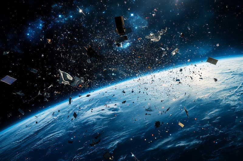 Capturing the Challenge of Space Pollution a Photo of Debris Orbiting ...