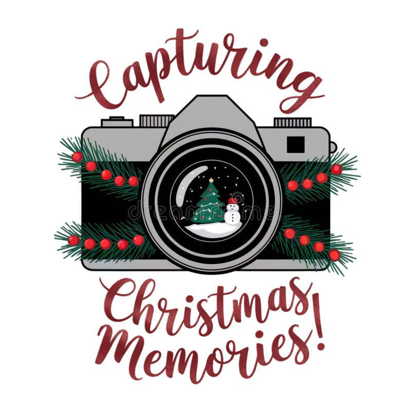 Capturing Christmas Memories Camera Adorned with Festive Christmas ...