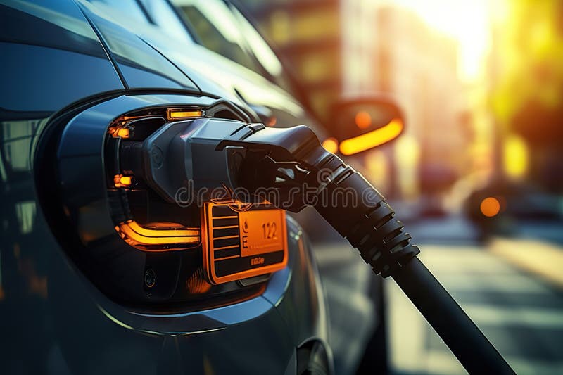 Capturing the Close-Up Charge of an Electric Car Battery with Cutting ...