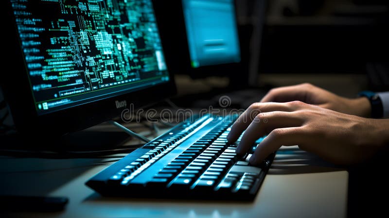 Capturing The Creative Logic Of Coding Hands At Work Stock Illustration