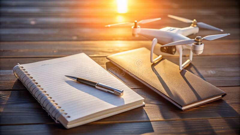 Capturing Creativity from Above a DronesEye View of a Blank Notebook ...