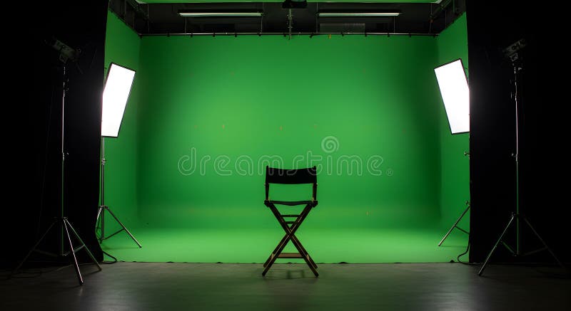 Capturing Creativity: a Director S Chair Under the Studio Lights Green ...