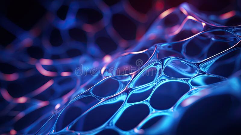 Ethereal Currents: Interplay of Light and Fluidity in Blue and Pink ...