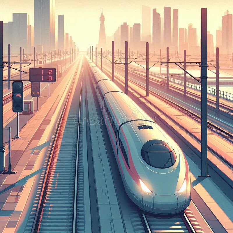 Sleek High-Speed Train in Motion : Speed Concept in Transport ...