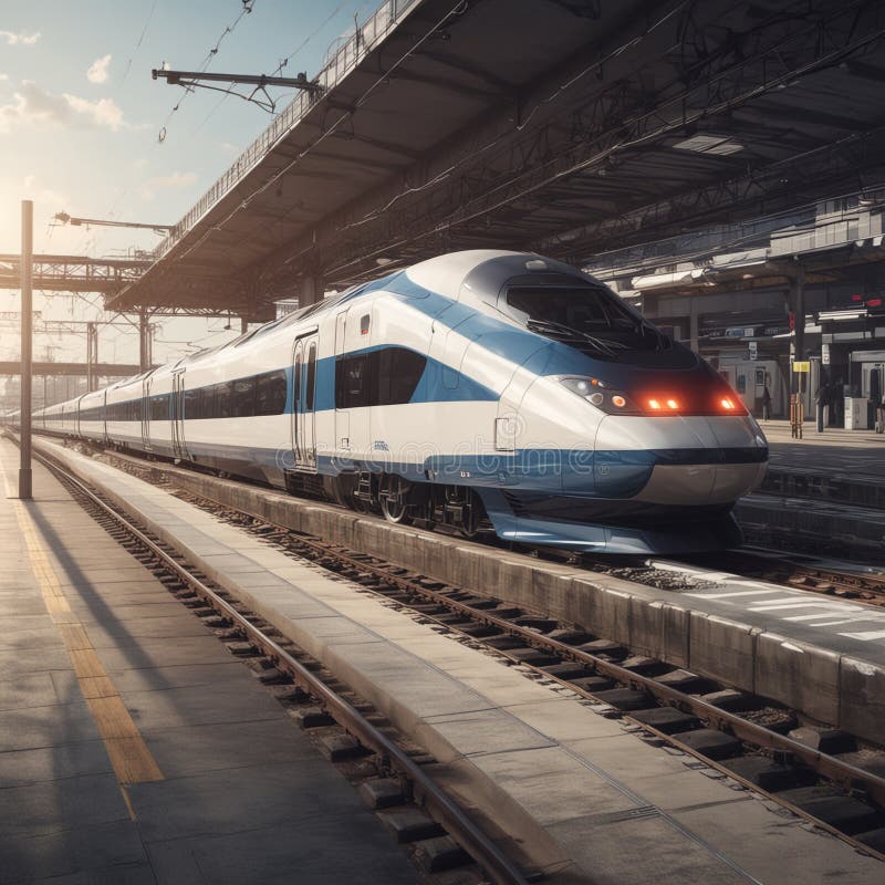 Sleek High-Speed Train in Motion : Speed Concept in Transport ...