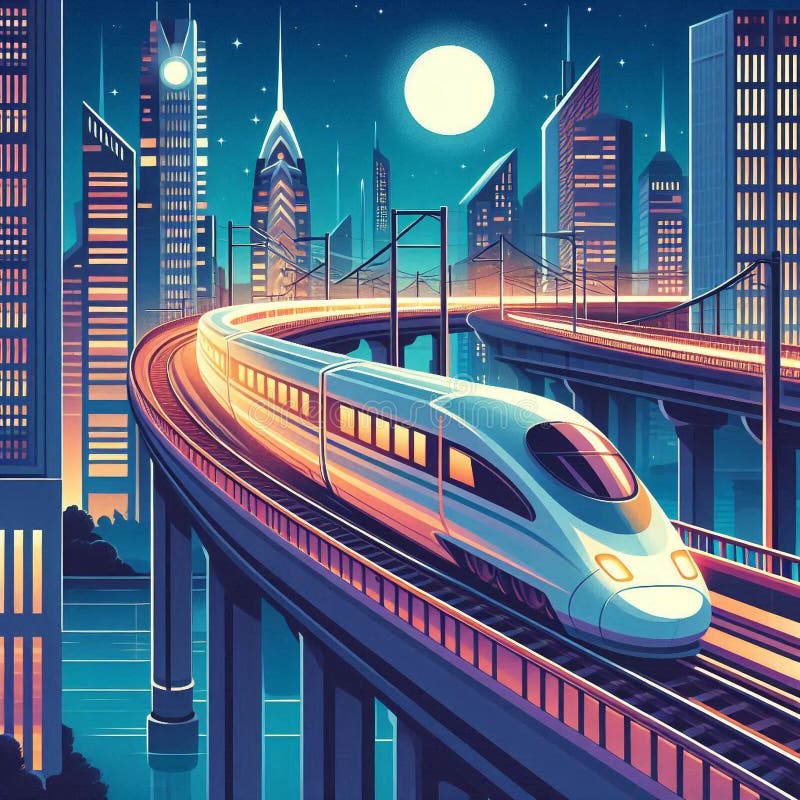 Sleek High-Speed Train in Motion : Speed Concept in Transport ...